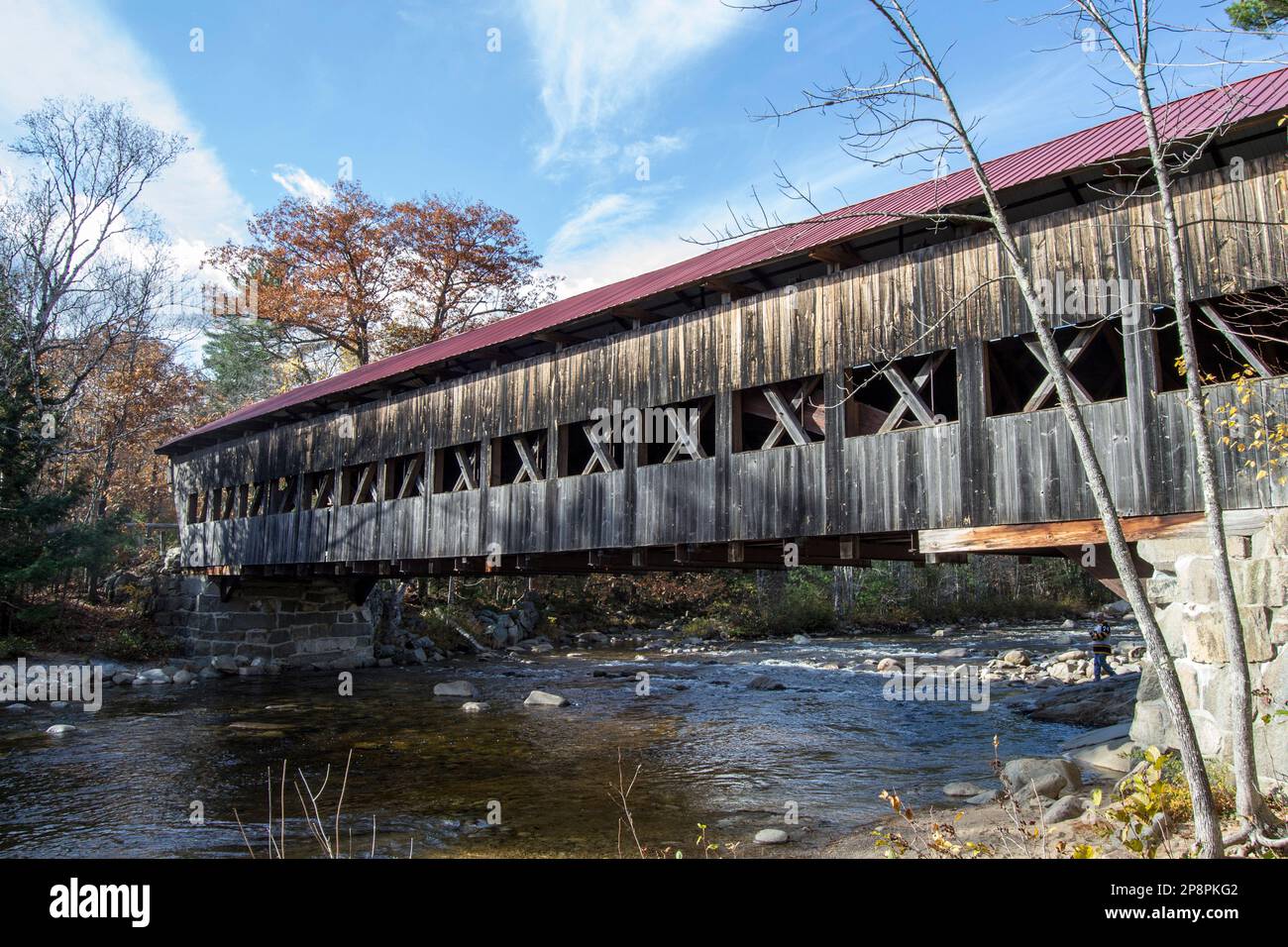 Albany Covered Bridge, circa 1858, Albany, New Hampshire over the Swift ...
