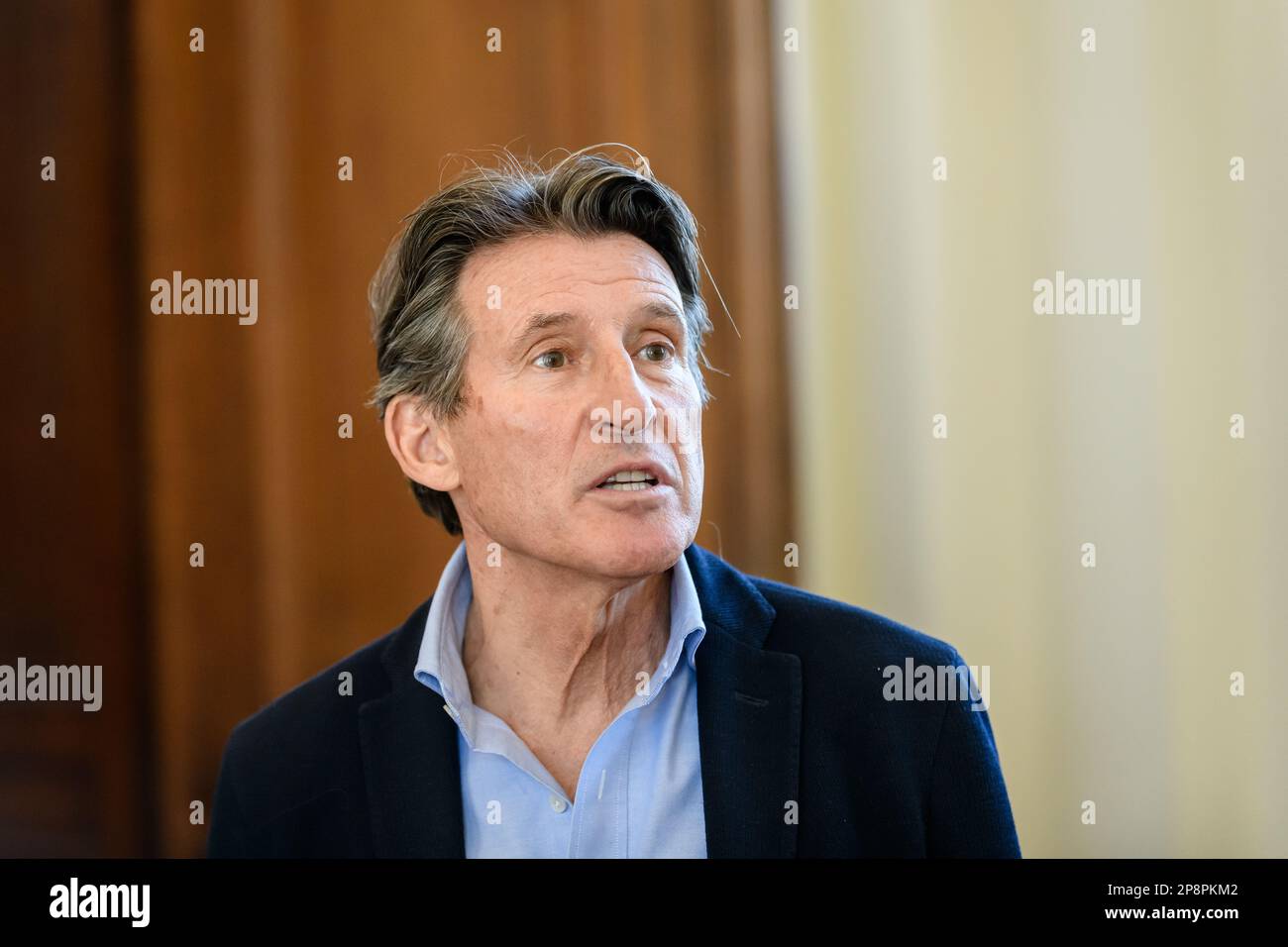 RIGA, LATVIA. 9th March 2023. Sebastian Coe, President of World ...
