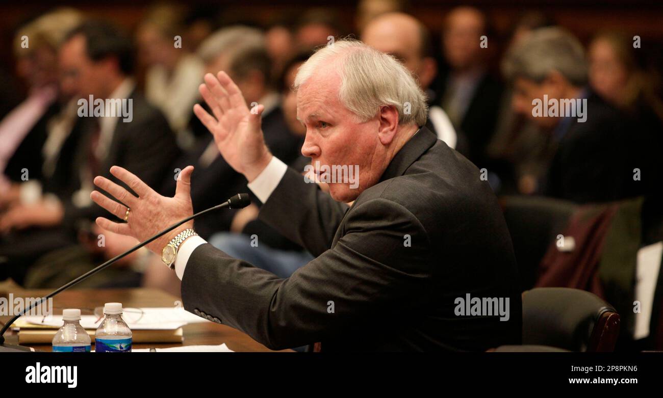 AIG Chairmen Edward Liddy testifies on Capitol Hill in Washington ...