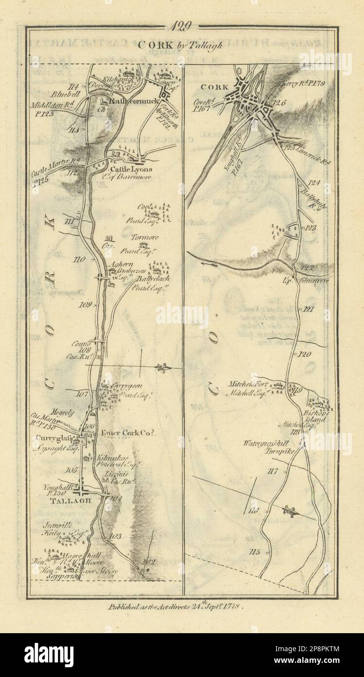#129 Cork by Tallagh. Rathcormac Castlelyons Tallow. TAYLOR/SKINNER ...