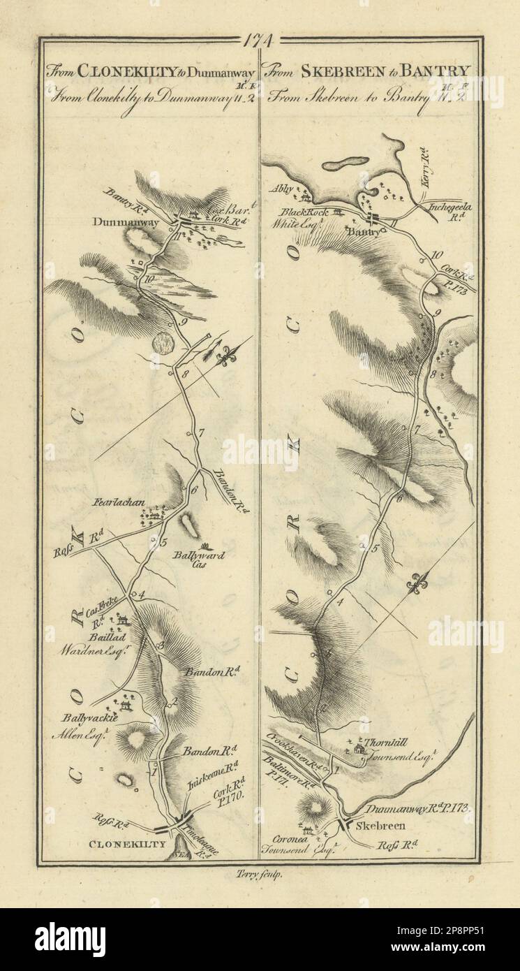 #174 Clonakilty to Dunmanway/Skibbereen to Bantry. Cork. TAYLOR/SKINNER ...