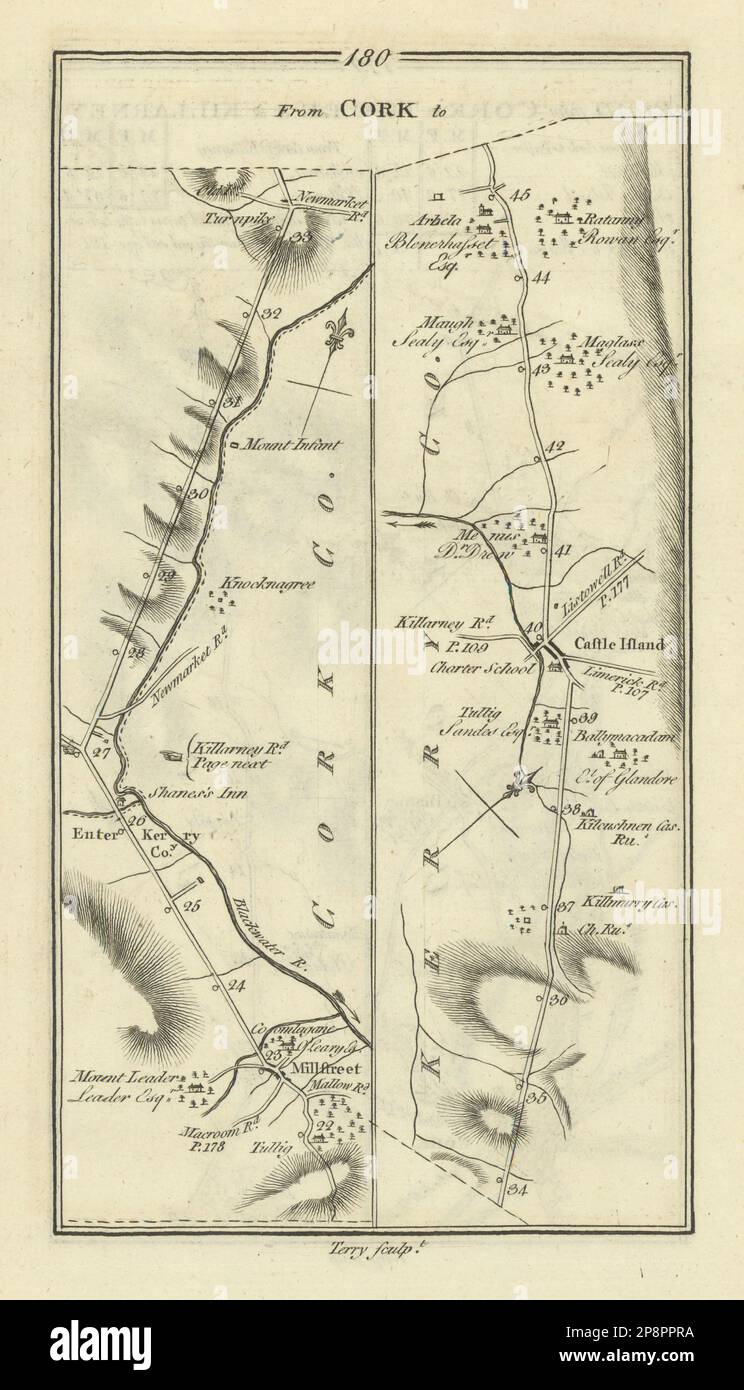 #180 Cork to Tralee & Killarney. Millstreet Castleisland TAYLOR/SKINNER ...
