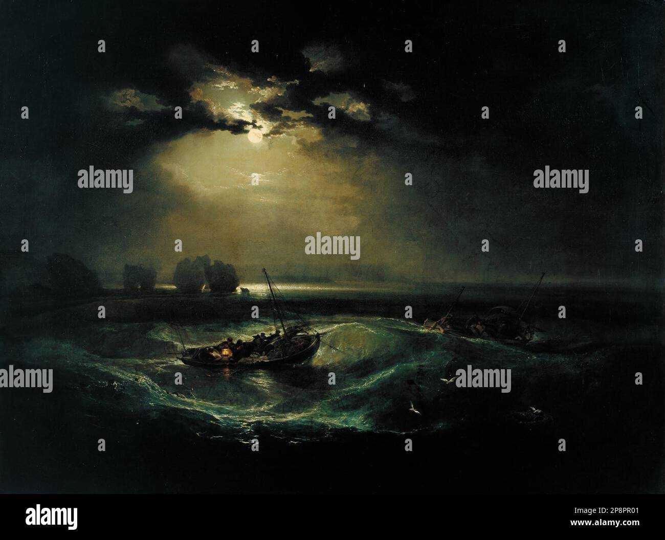 Fishermen At Sea Painting