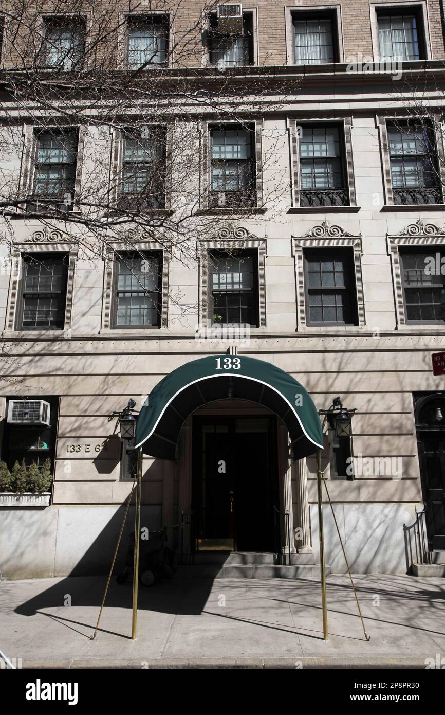 The entrance of the building where a $7 million penthouse listed in ...