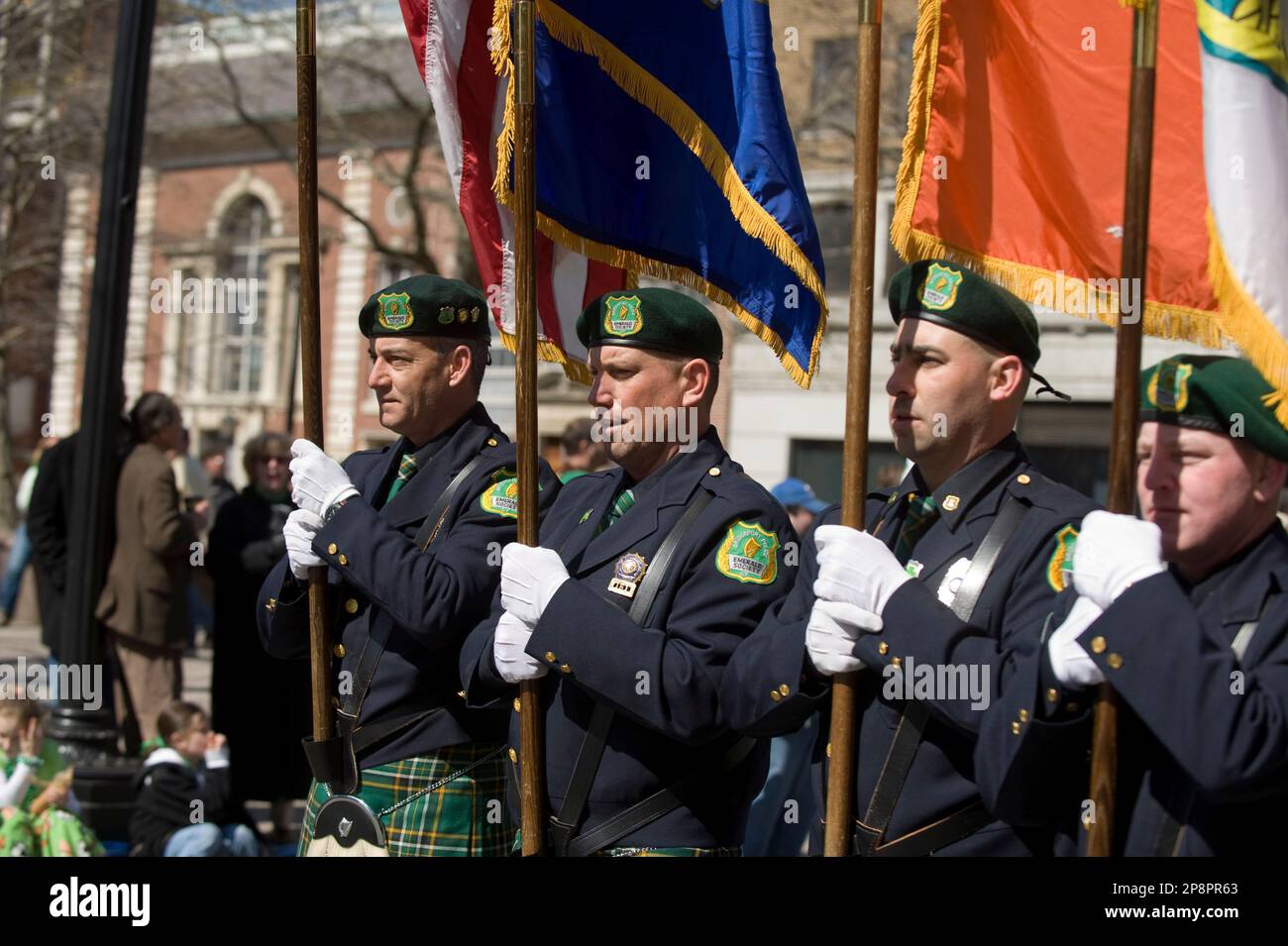 Bridgeport Police of the Emerald Society march Tuesday, March 17, 2009 ...