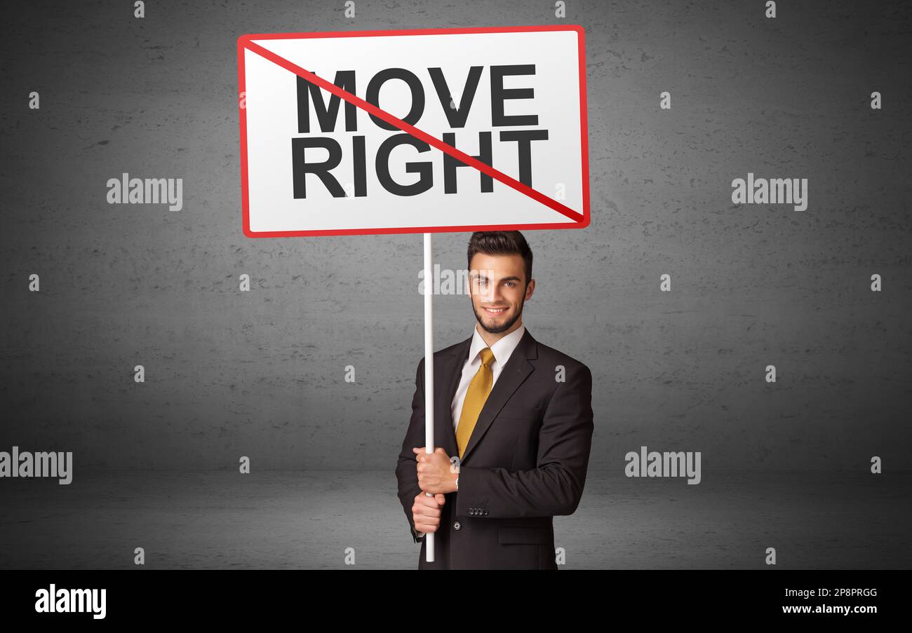 Right move warning sign hi-res stock photography and images - Alamy