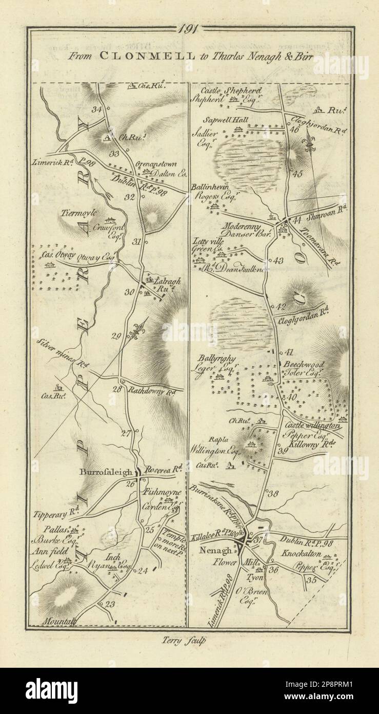 #191 Clonmell to Thurles, Nenagh & Birr. Borrisoleigh. TAYLOR/SKINNER ...