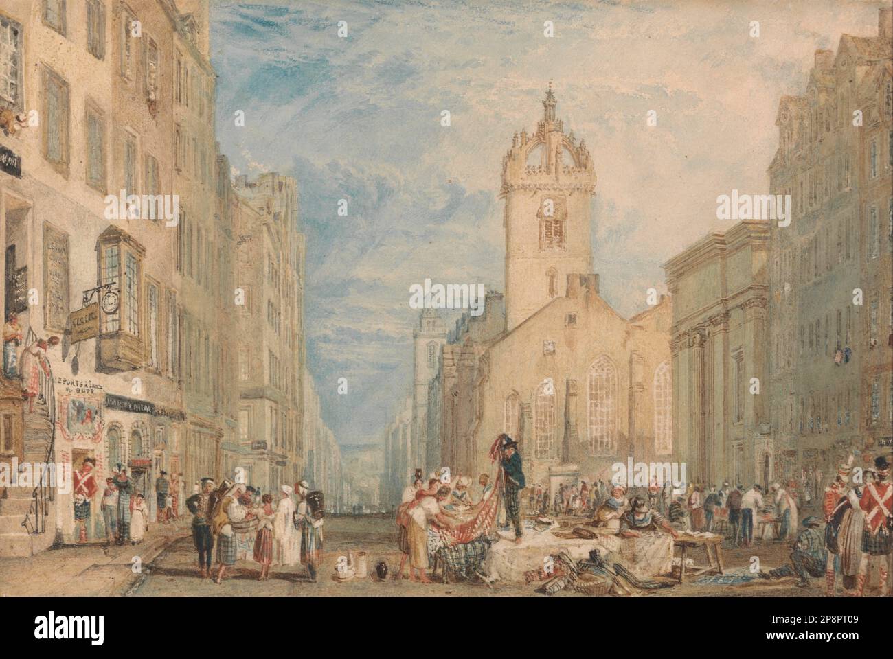 High Street, Edinburgh circa 1818 by Joseph Mallord William Turner ...