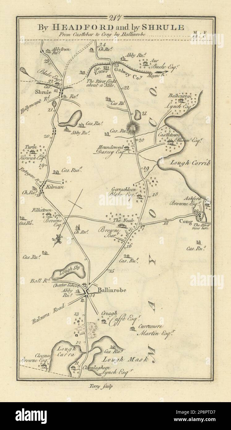 #217 By Headford & Shrule. Cong Ballinrobe Mayo. TAYLOR/SKINNER 1778 ...