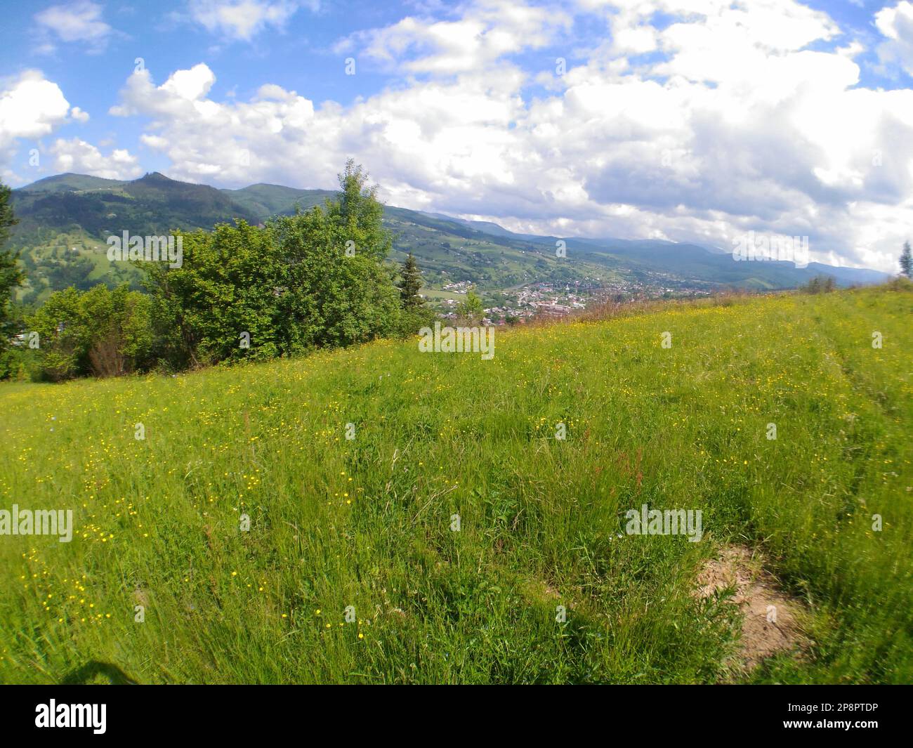 landscape of high mountains in Ukraine in the Carpathians Stock Photo ...