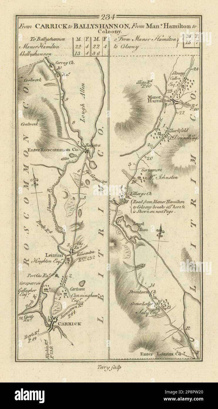 #234 Carrick to Ballyshannon. Manorhamilton to Coloony. TAYLOR/SKINNER ...