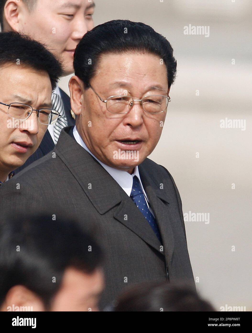 North Korean Premier Kim Yong Il arrives at the Beijing International ...