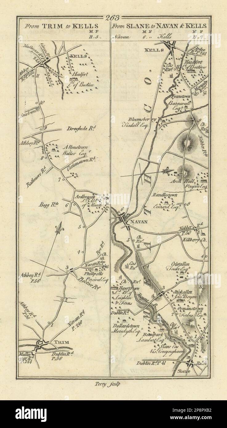 #263 Trim to Kells // Slane to Navan & Kells. Meath. TAYLOR/SKINNER ...