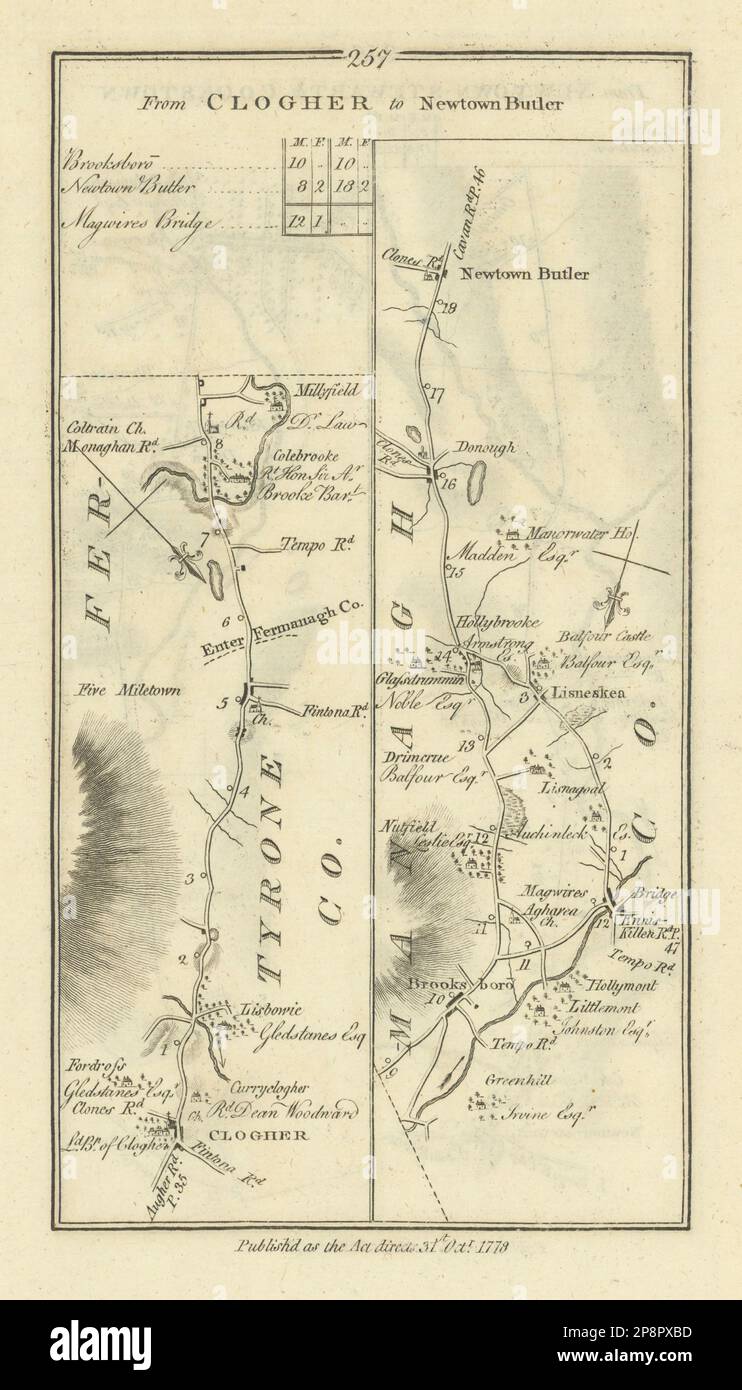 #257 Clogher to Newtownbutler. Lisnaskea Maguiresbridge. TAYLOR/SKINNER ...