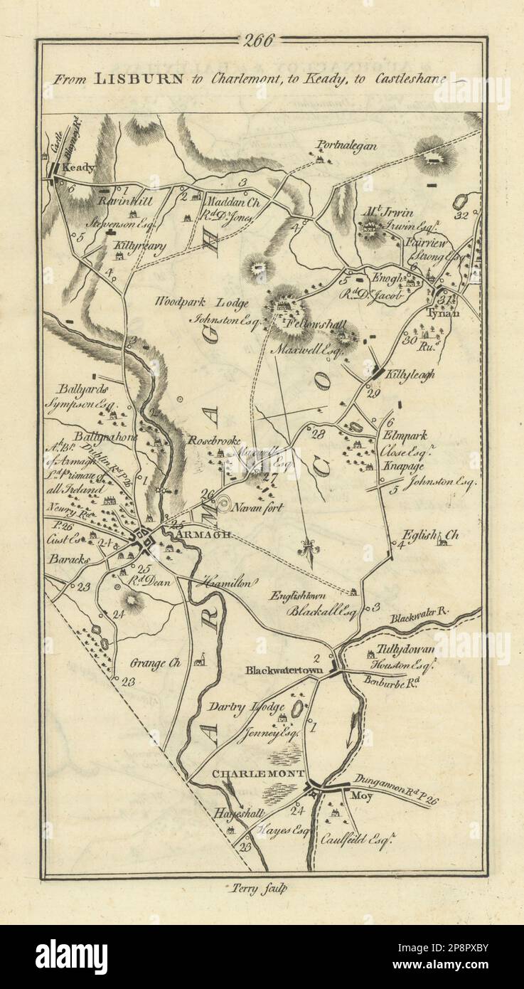 #266 Lisburn to Charlemont Keady. Armagh Blackwatertown TAYLOR/SKINNER ...