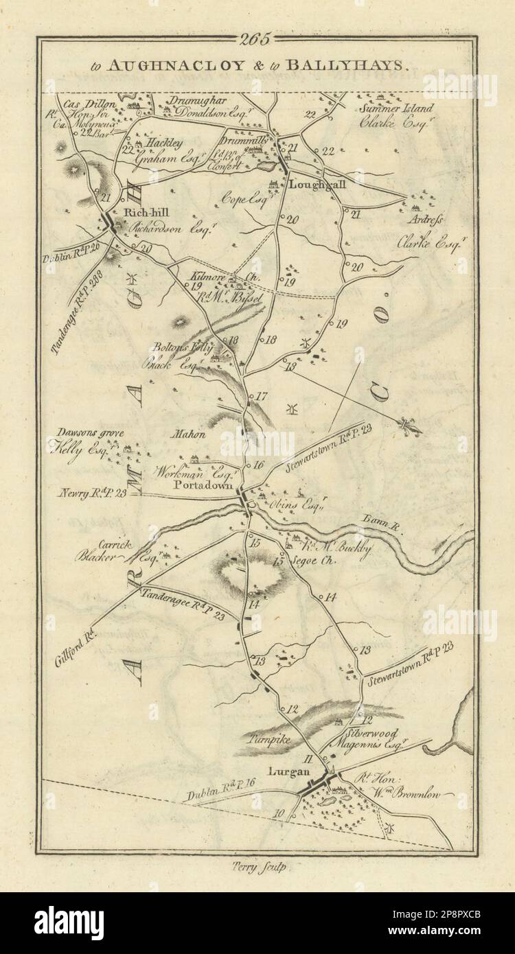 #265 Lisburn to Keady… Richhill Portadown Lurgan. TAYLOR/SKINNER 1778 ...