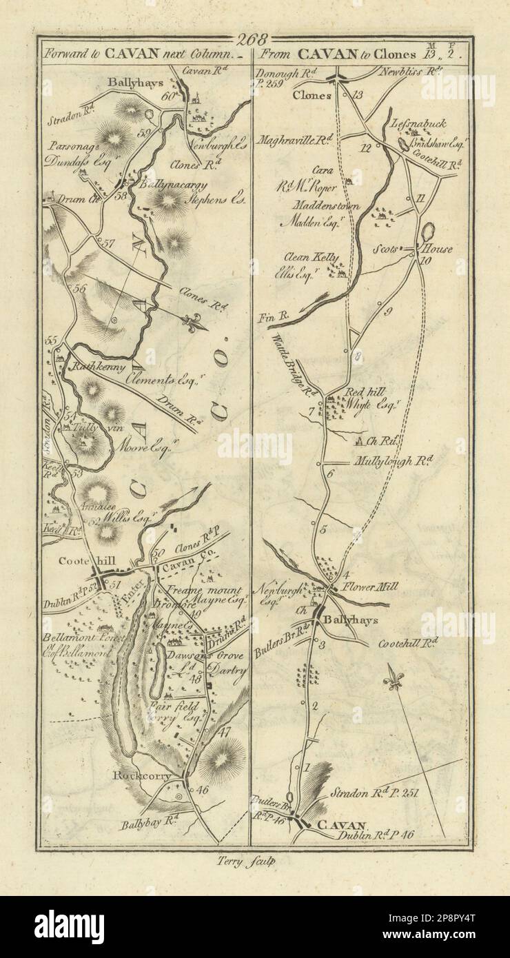 #268 Cavan to Clones. Ballyhaise Cootehill Rockcorry. TAYLOR/SKINNER ...