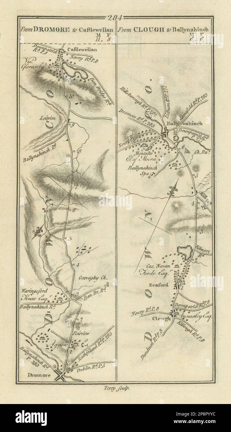 #284 Dromore to Castlewellan. Clough to Ballynahinch. TAYLOR/SKINNER ...