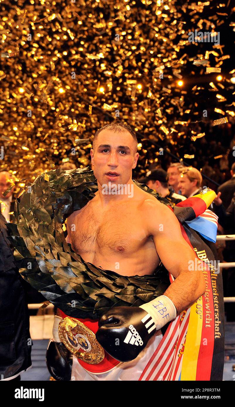 German boxer Arthur Abraham, poses after the IBF middleweight World ...