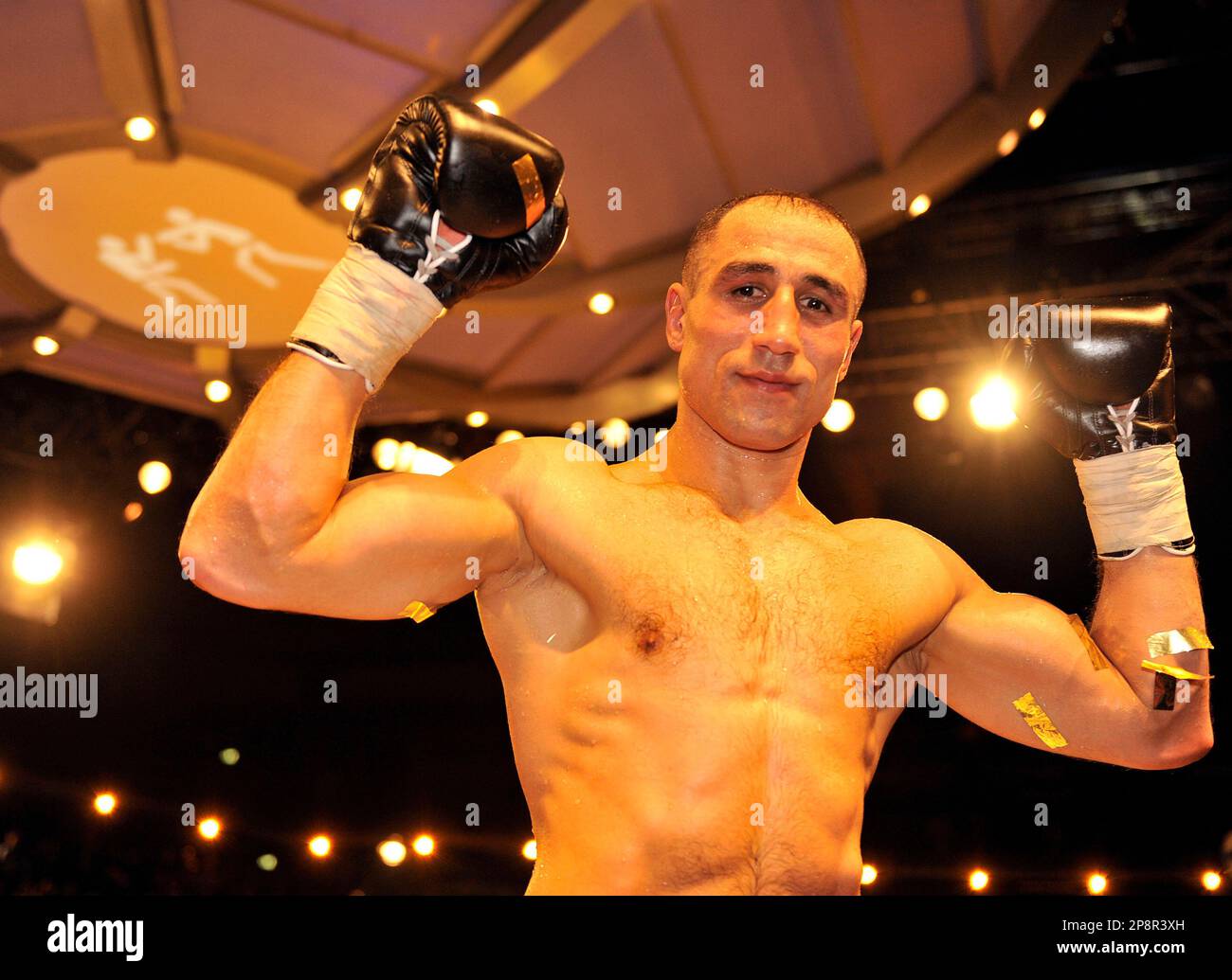 German boxer Arthur Abraham, poses after the IBF middleweight World ...