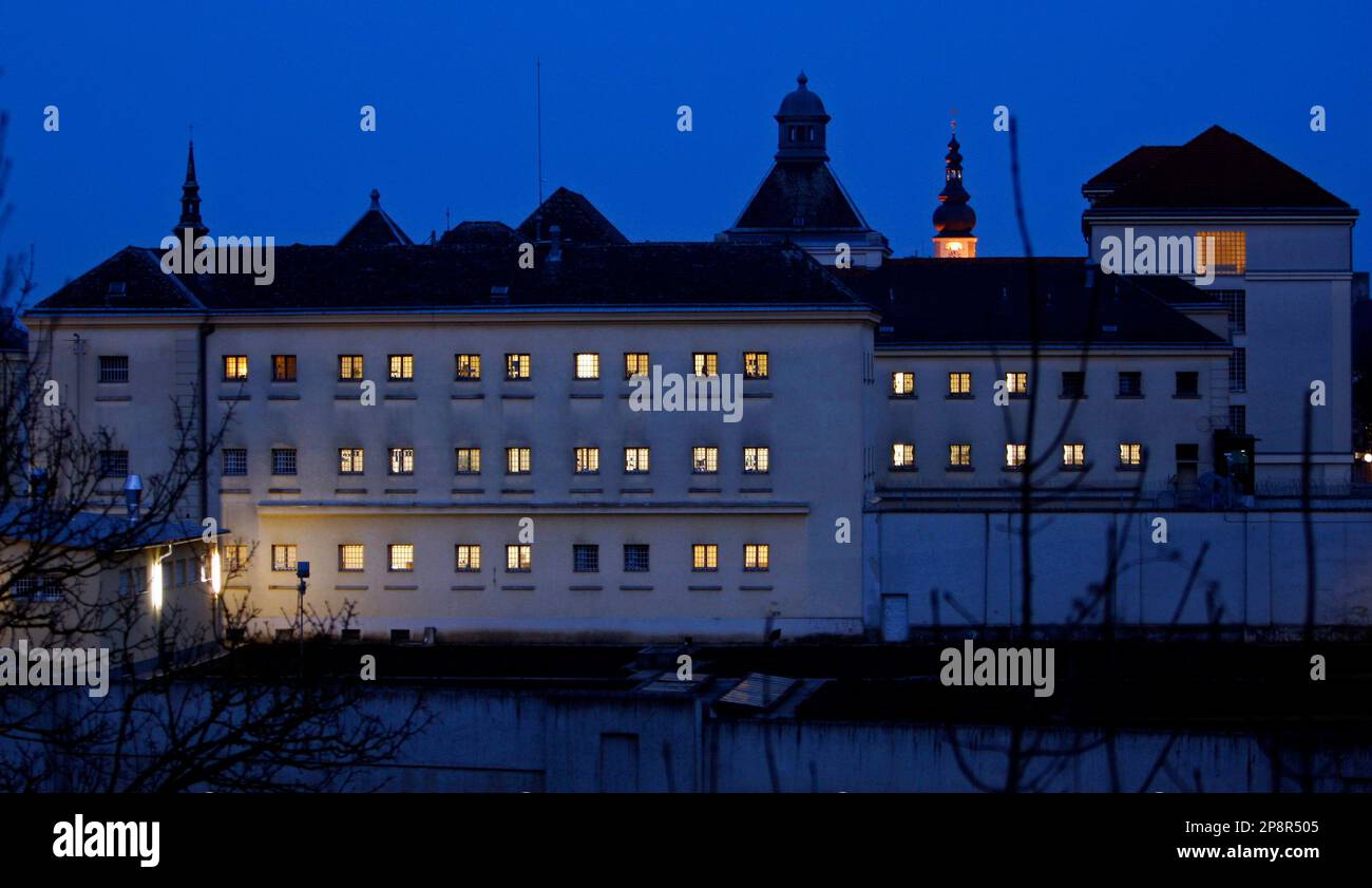Exterior view of the prison in St. Poelten, where Josef Fritzl is ...