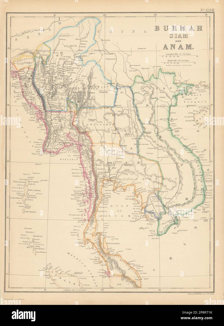 Burmah, Siam & Anam. Indochina Shan States Thailand Vietnam. WELLER ...