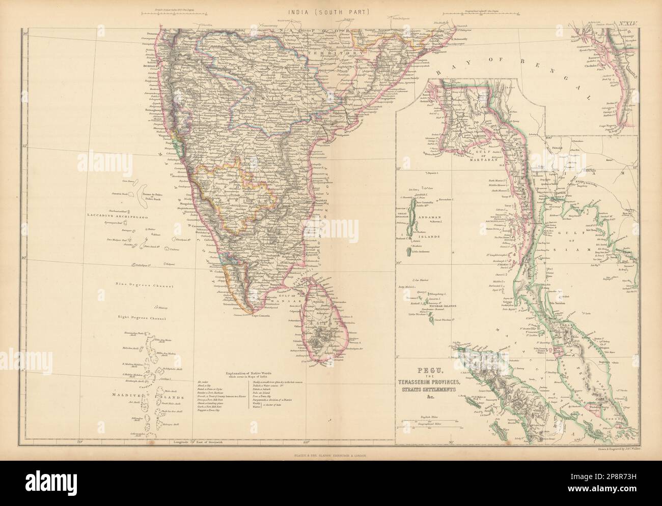 Southern India. Pegu Tenasserim Straits Settlements. Singapore. WELLER ...