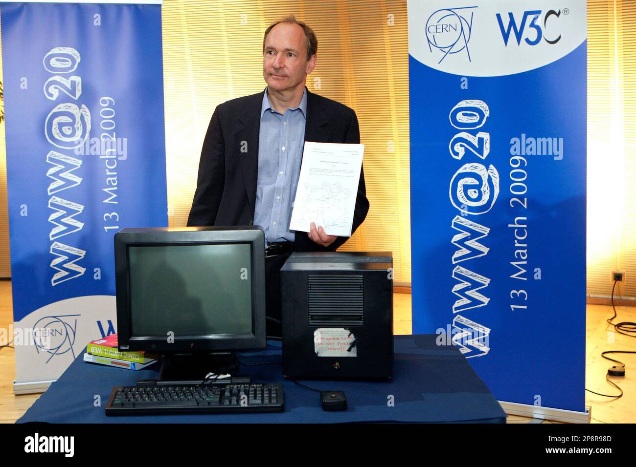 Tim Berners-Lee, inventor of the World Wide Web (WWW or Web), poses ...