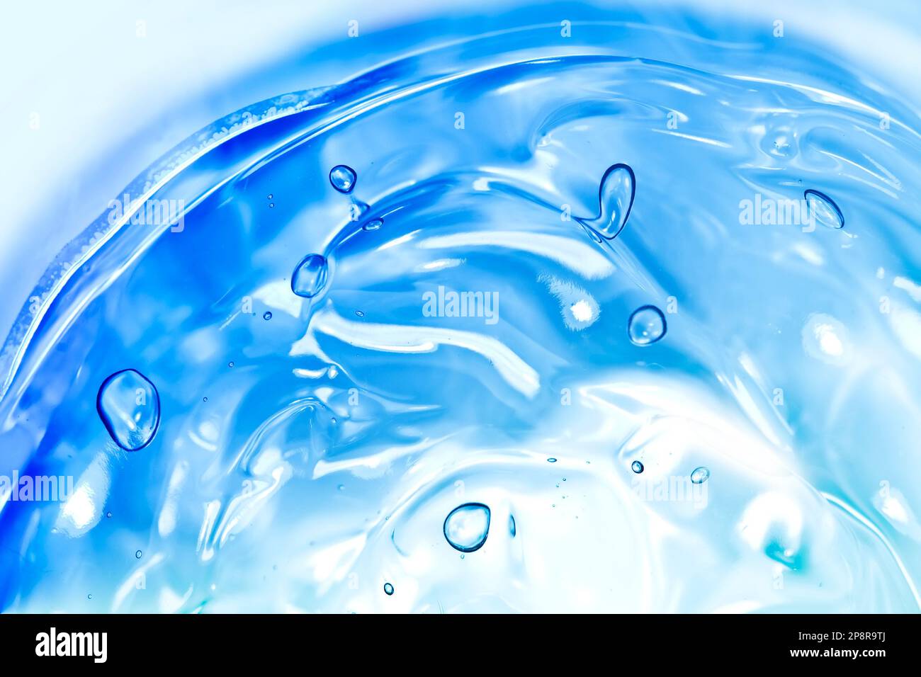 Transparent gel with bubbles. Cosmetic product Stock Photo - Alamy