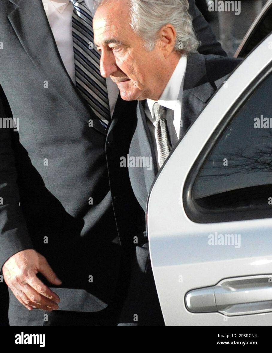 Bernard Madoff arrives at Manhattan federal court Thursday, March 12 ...