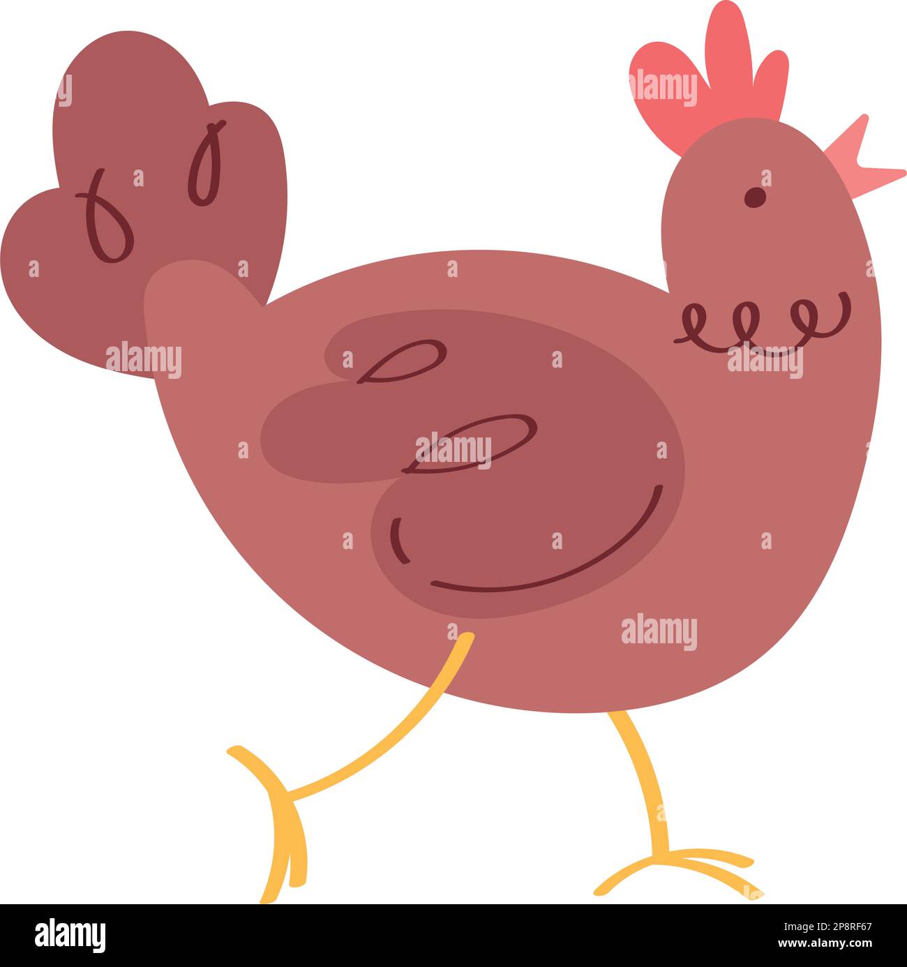 Chicken hen walking Stock Vector Images - Alamy