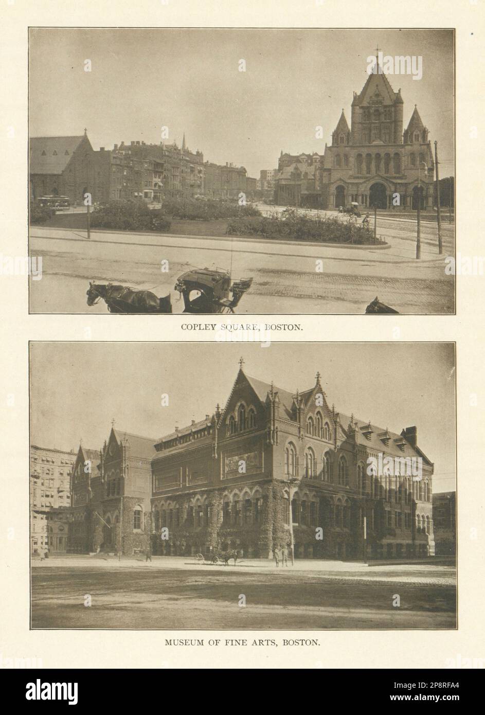 Copley Square, Boston. Museum of Fine Arts, Boston. Massachusetts 1907 ...