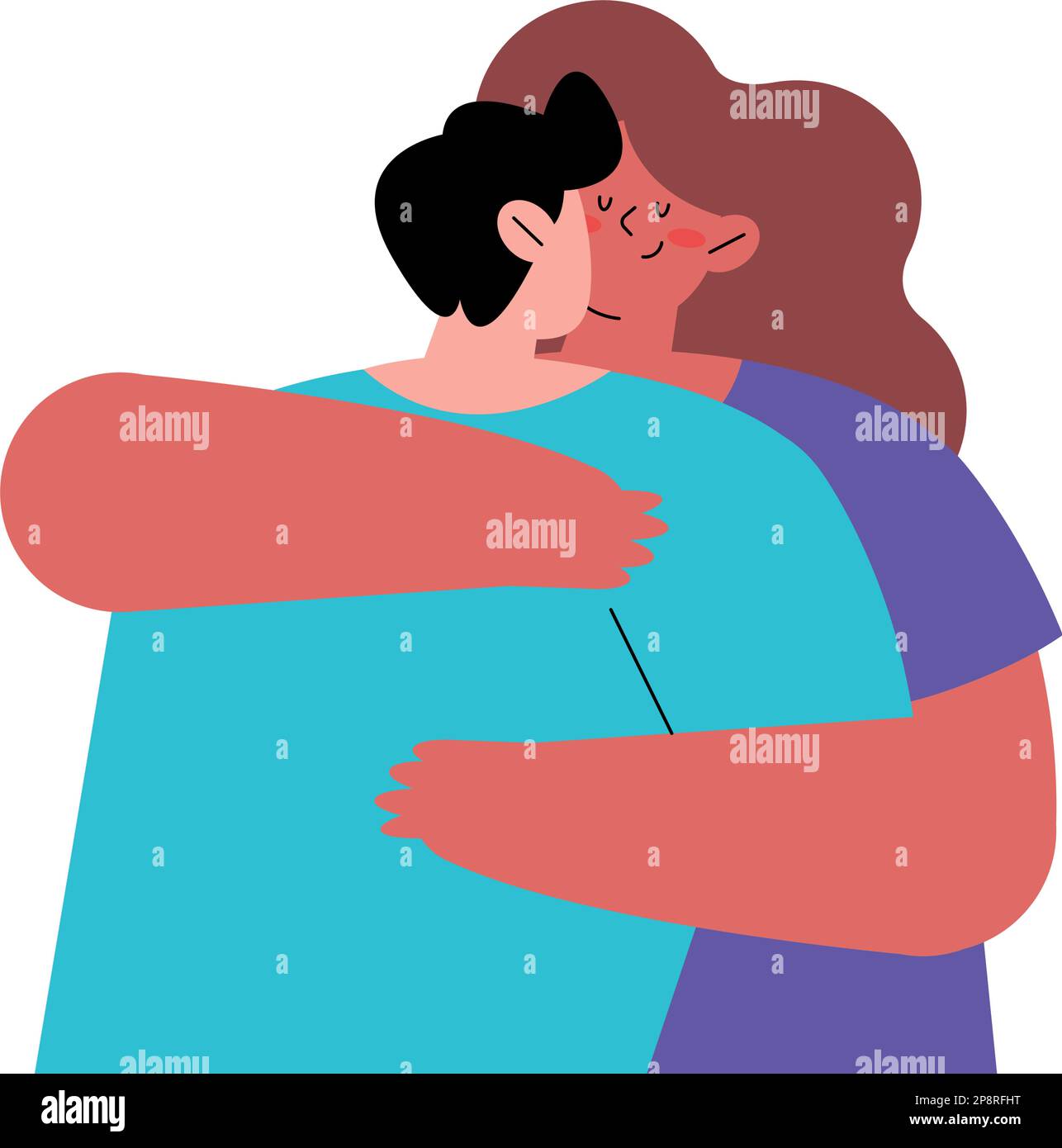 couple kissing and hugging characters Stock Vector Image & Art - Alamy