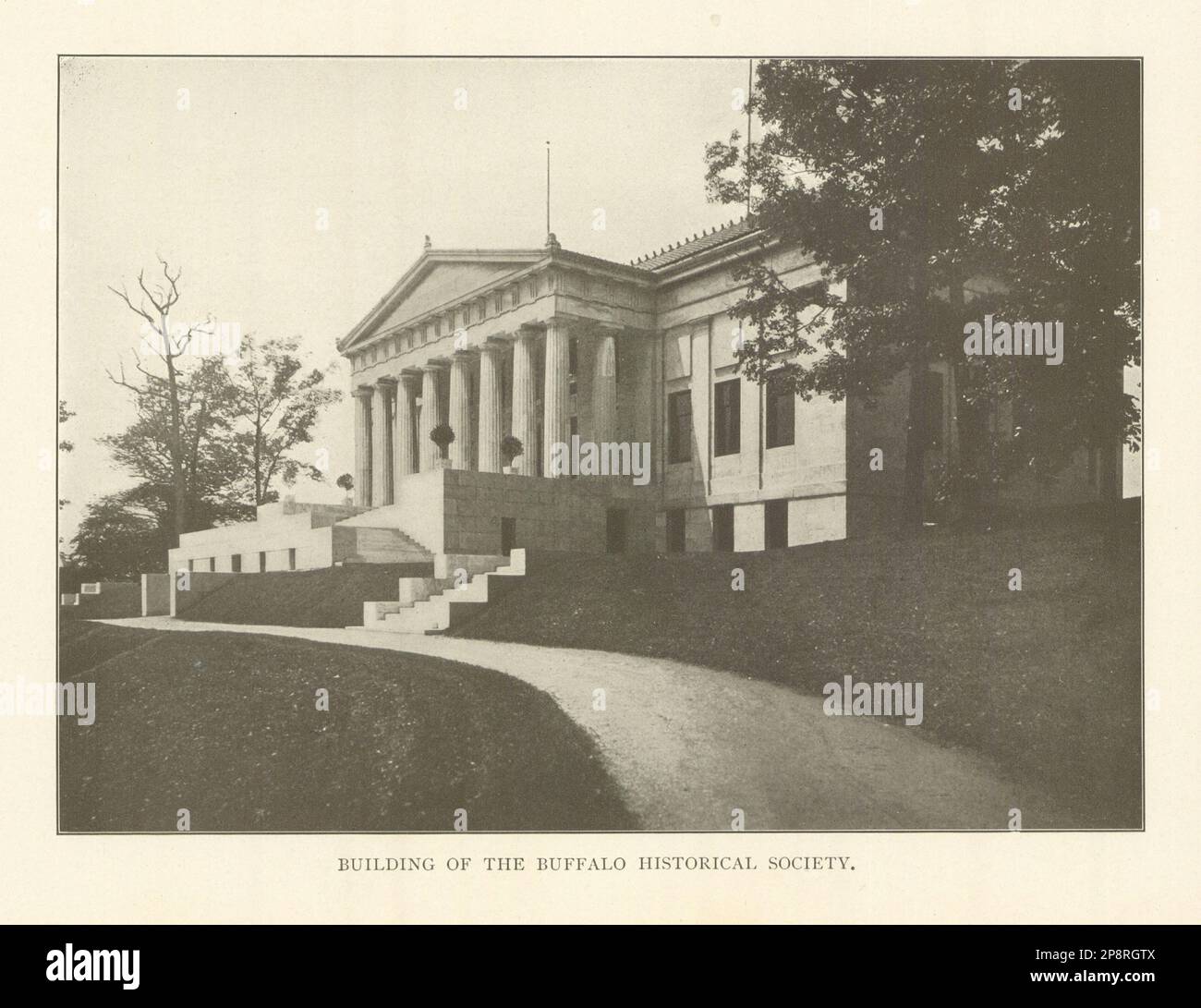 Building of The Buffalo Historical Society. New York 1907 old antique ...