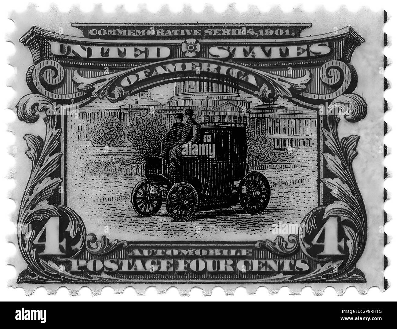 Philatelic postage stamp Black and White Stock Photos & Images - Alamy
