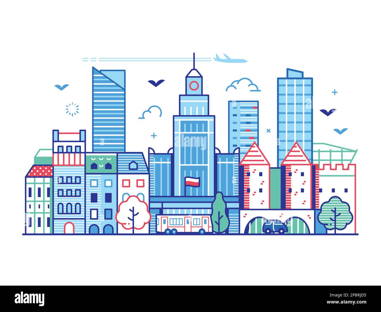 Warsaw urban landscape Stock Vector Images - Alamy