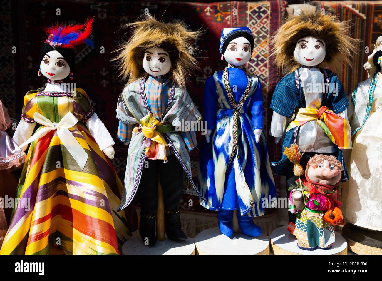 Dolls for Sale, Toqi Zargaron (Trading Dome), Buhkara, Uzbekistan Stock ...
