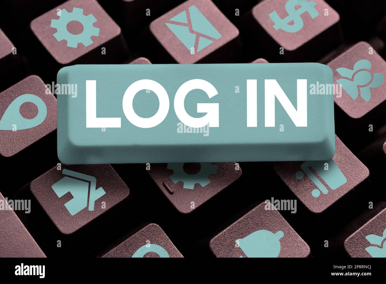 Handwriting text Log In. Concept meaning go through the procedures to ...