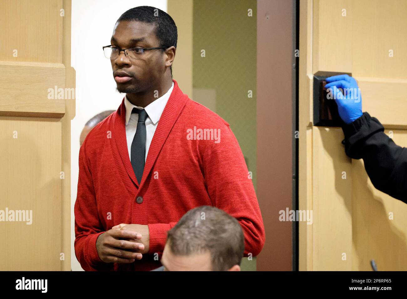 Shooting suspect Michael Boatwright enters the courtroom for the second ...