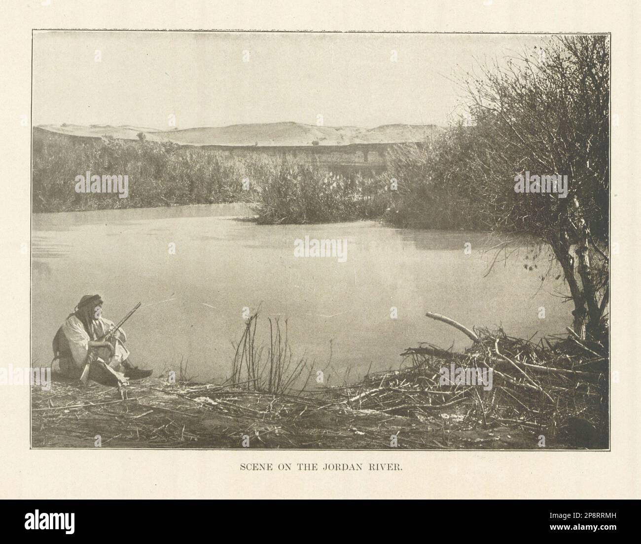 Scene On The Jordan River 1907 old antique vintage print picture Stock ...