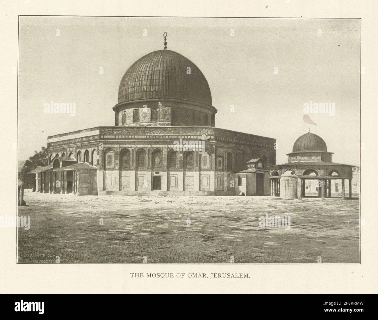 The Mosque of Omar, Jerusalem 1907 old antique vintage print picture ...