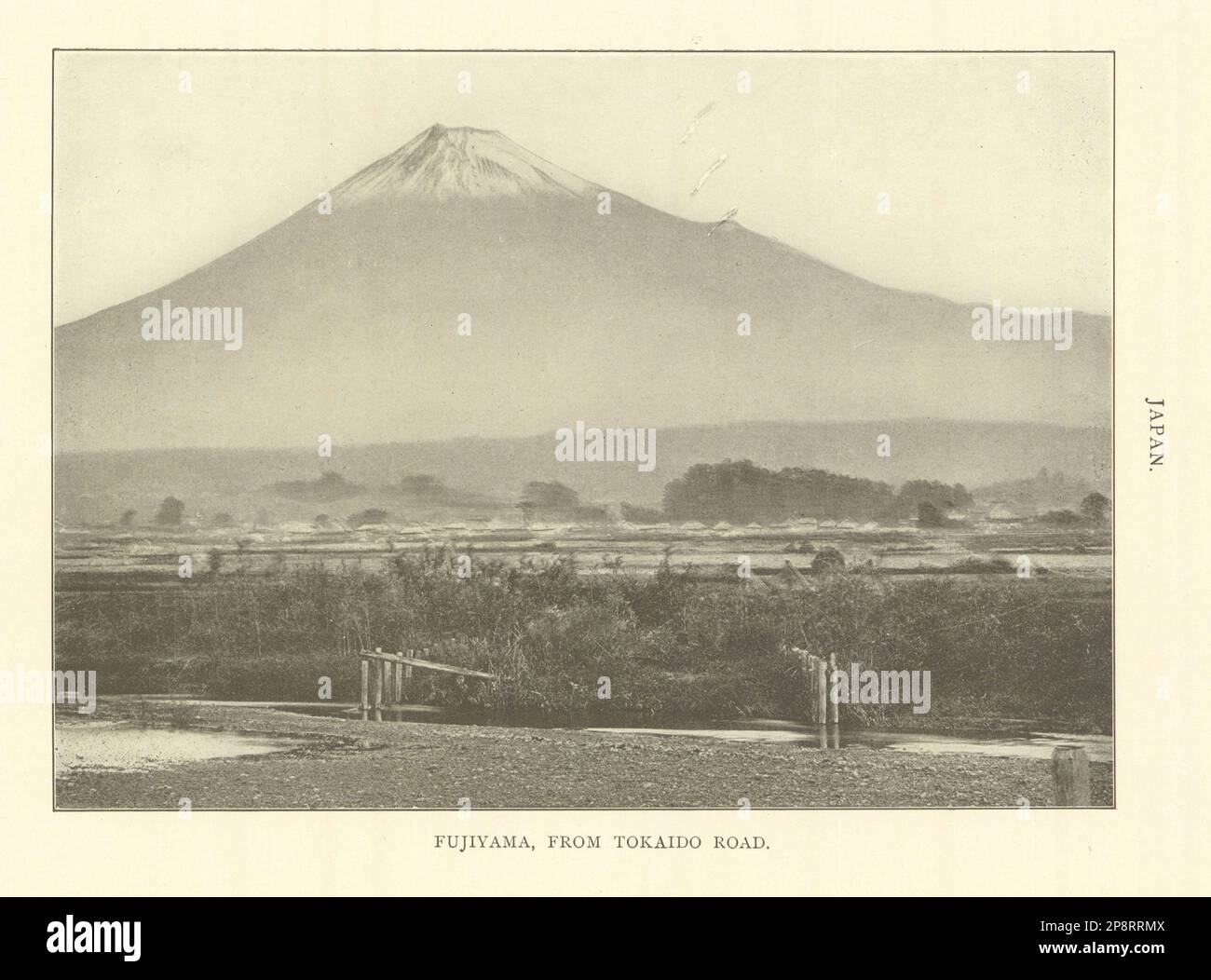 Japan. Fujiyama, From Tokaido Road 1907 old antique vintage print ...