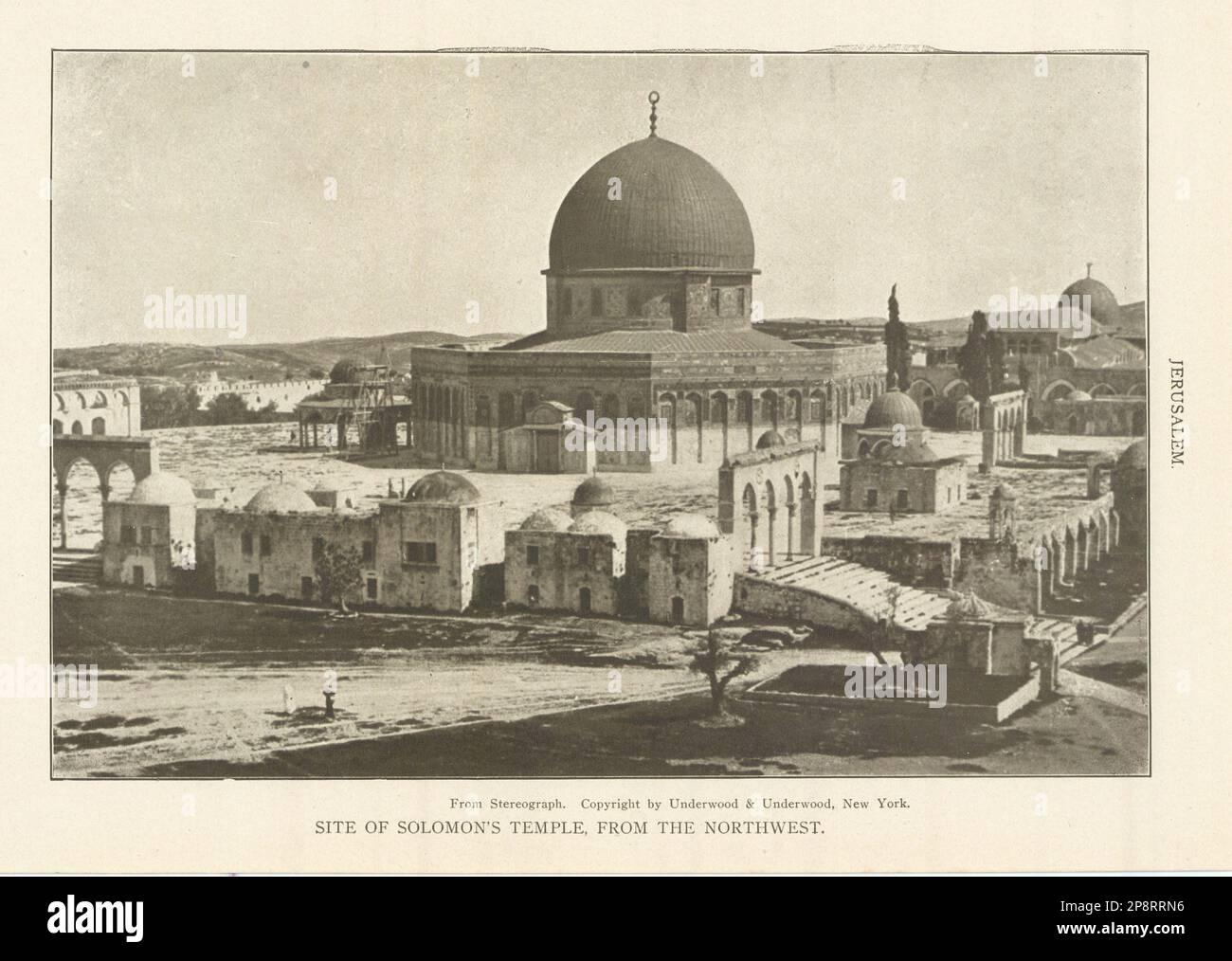 Jerusalem. Site of Solomon's Temple, From The Northwest. Israel 1907 ...