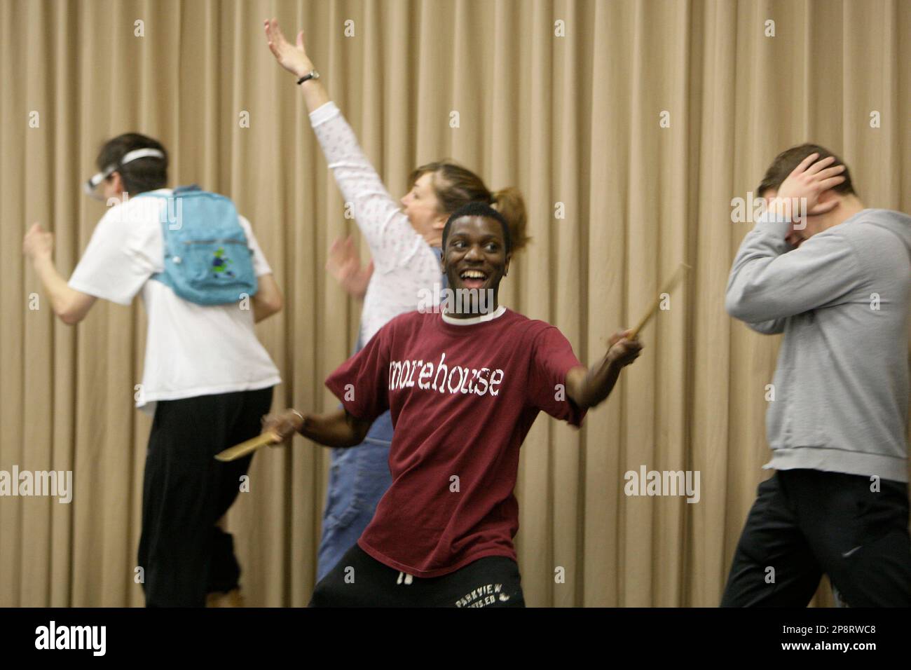 Bernard Jones, who plays Lil D is shown during a rehearsal for "The ...