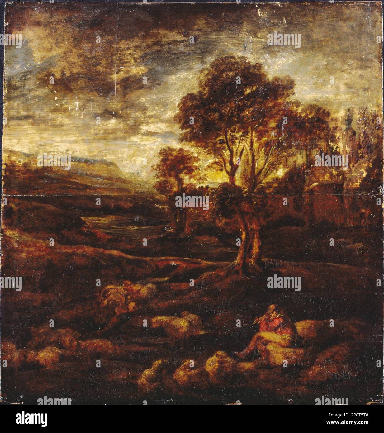 Evening Landscape 17th century by Peter Paul Rubens Stock Photo - Alamy