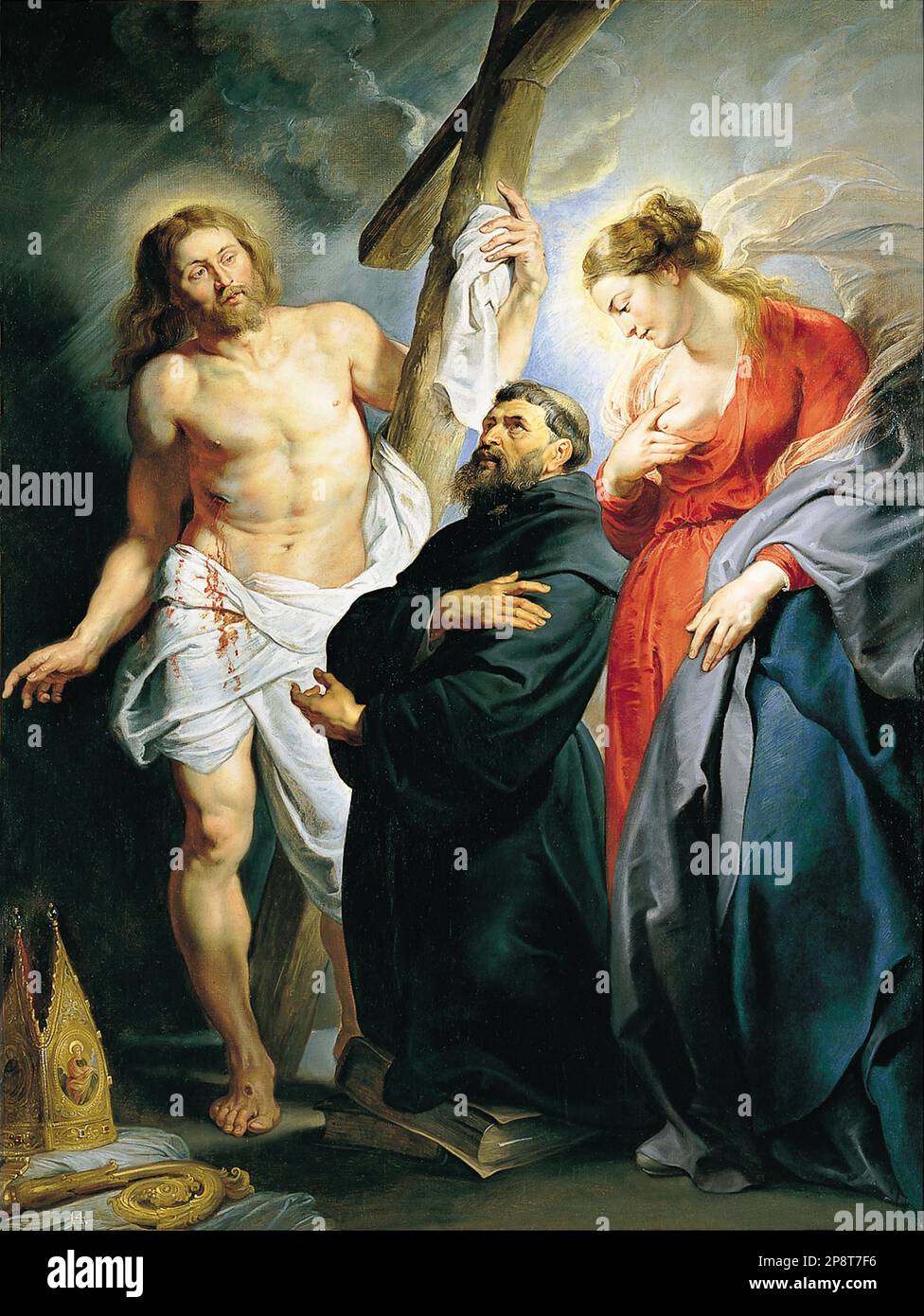 San Agustín entre Cristo y la Virgen Hacia 1615 by Peter Paul Rubens ...