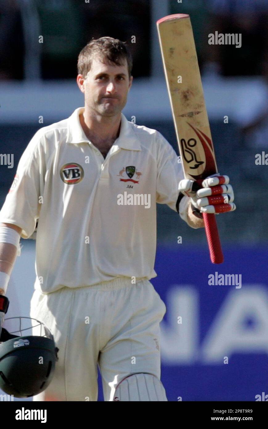 Australia's batsman Simon Katich celebrates his century during the ...