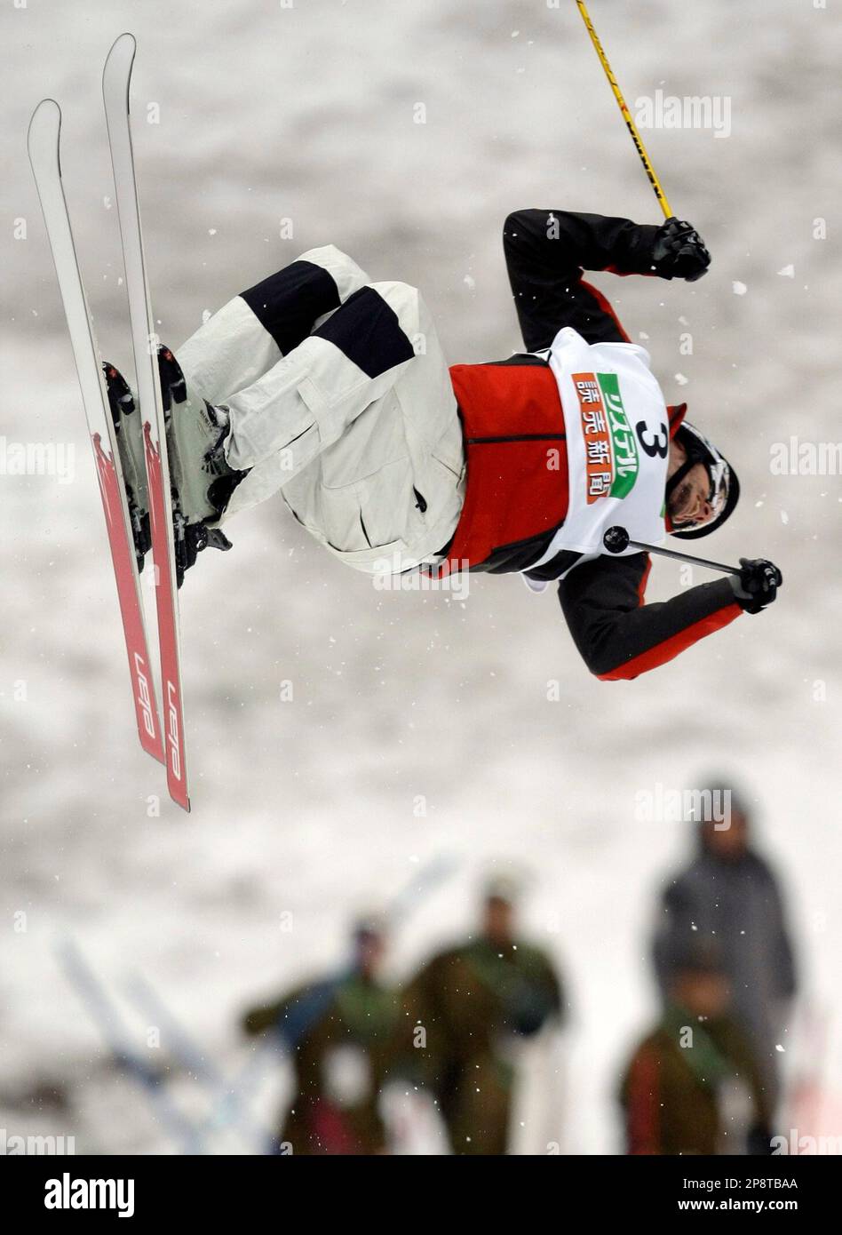 Vincent Marquis of Canada practices during the moguls official exercise ...