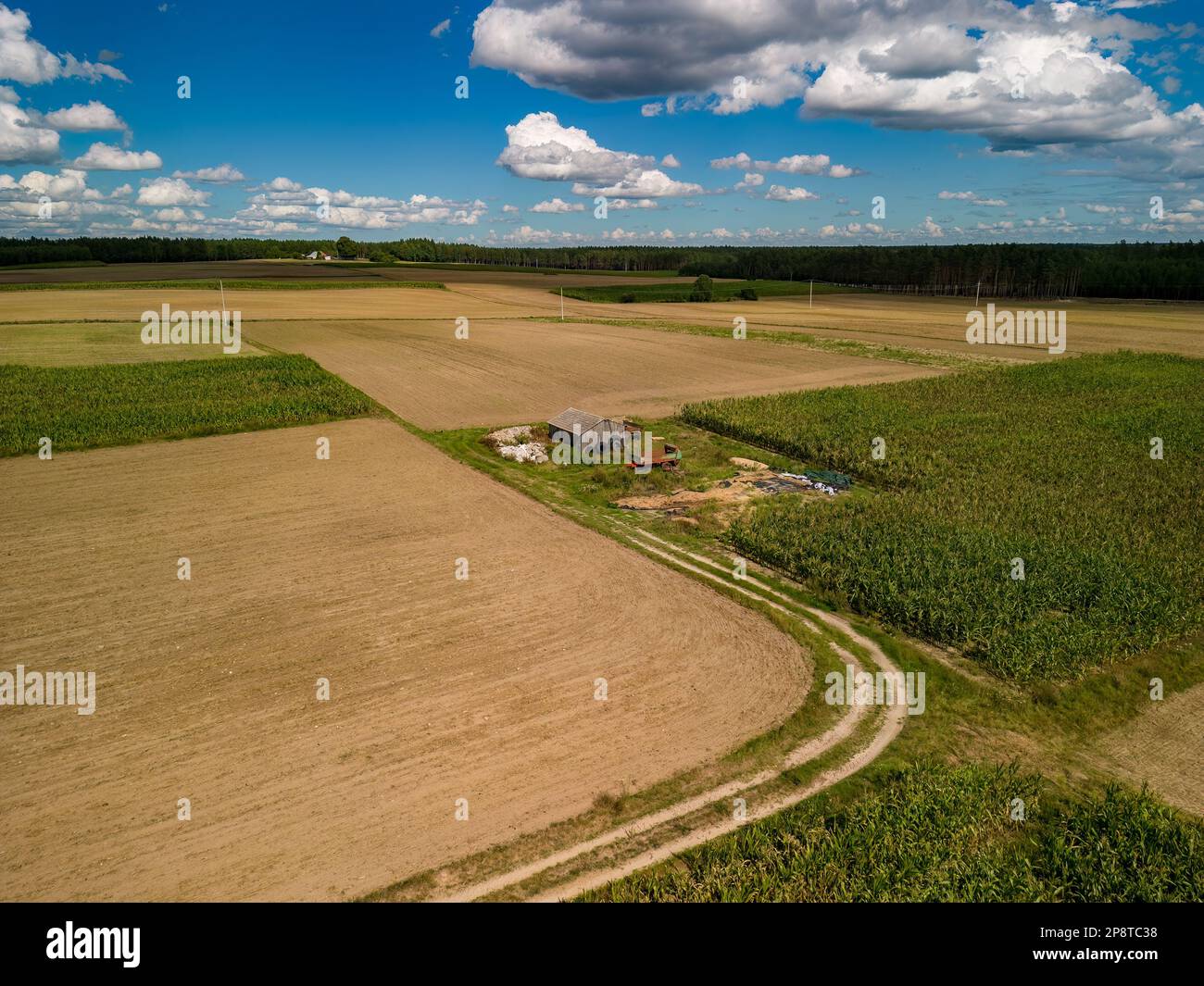 aerial view of country in Poland Stock Photo - Alamy