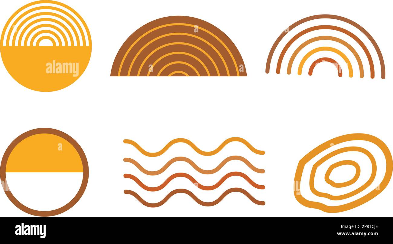 vector boho art elements set Stock Vector Image & Art - Alamy